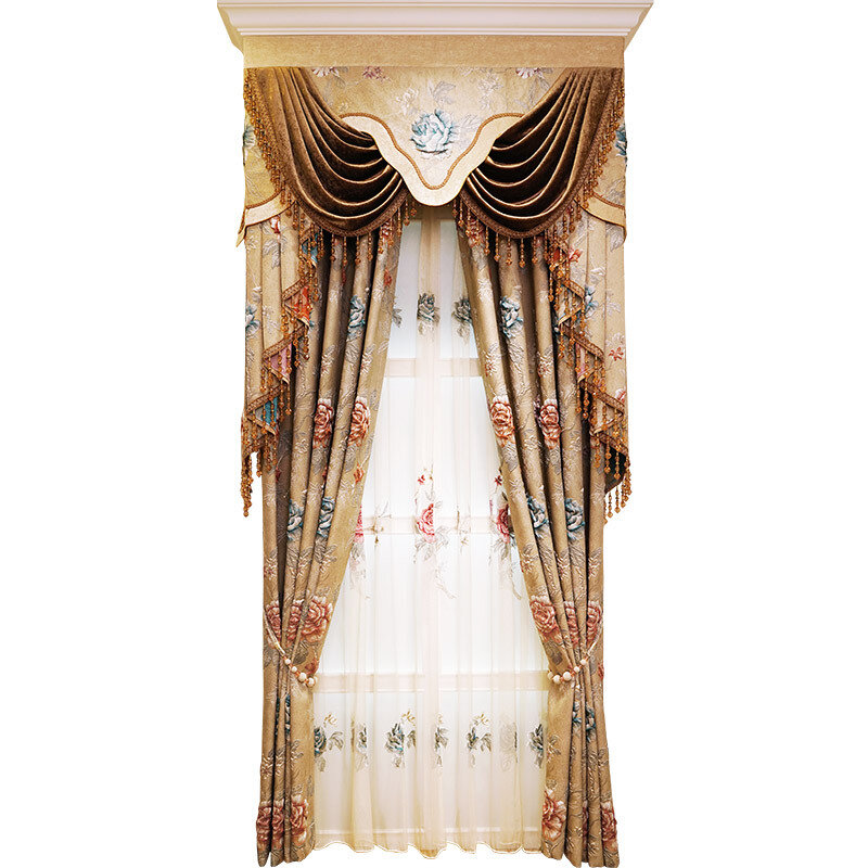 Прямые поставки с фабрики, высокоточная ткань для штор, готовая продукция для гостиной и спальни, затемняющие шторы в европейском стиле, 4D тисненая ткань для штор