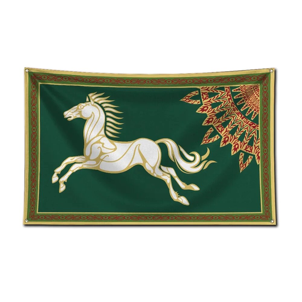 Флаг Королевства Рохана 3х5 футов Темно-зеленый, 120x180cm, tnb-250326000519