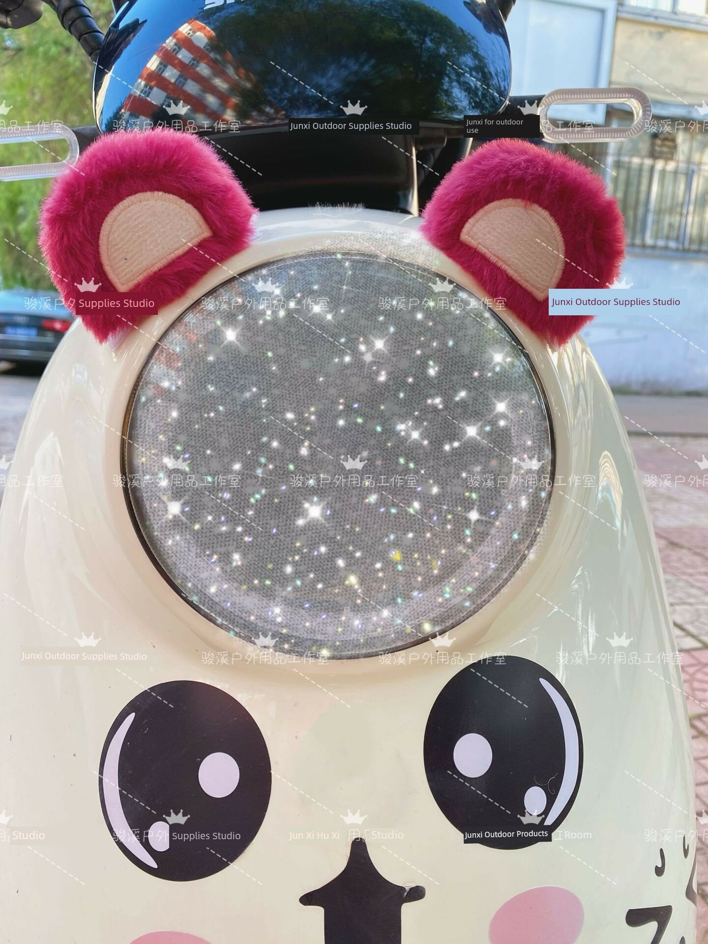 Лыжный шлем, чехол для куклы, аккумулятор, автомобильный шлем, женский милый параплан, украшение с кроличьими ушками