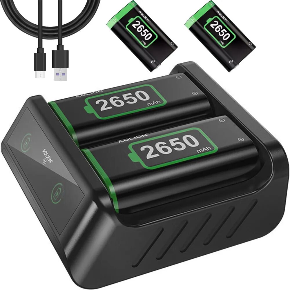 Зарядная станция Xbox Series S/X - Xbox One Charging Dock+2 шт АКБ 2650 mAh