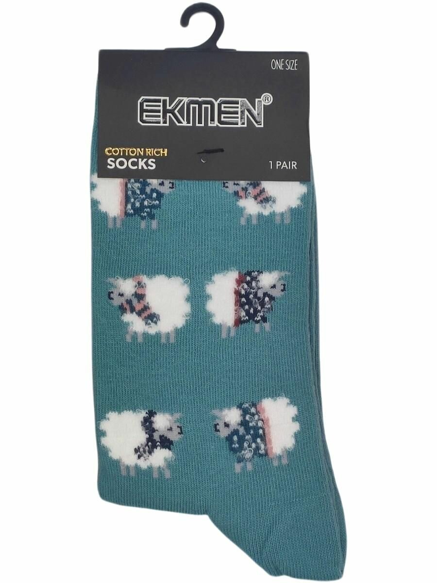 Носки EKMEN Носки с принтом, EKMEN, Овечки, 1 пара, размер 36-41 — фото 1