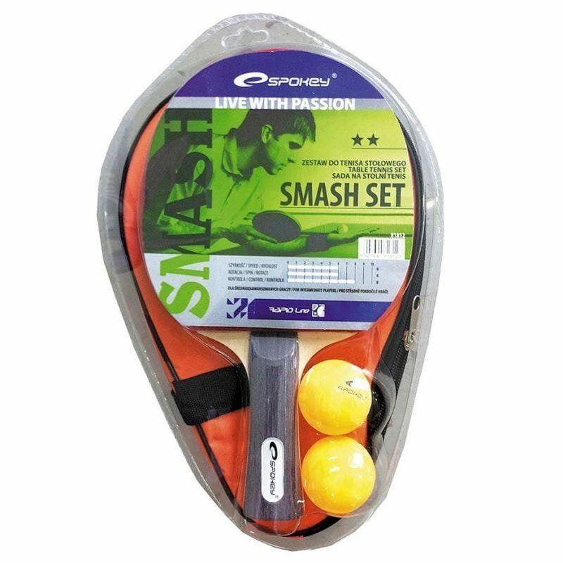 DECATHLON набор для настольного тенниса Spokey Smash, серый/красный