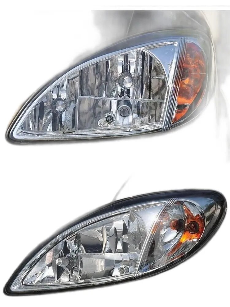 Стекло фары Mercedes Vito W639 (2003-2010), 2 шт, прозрачный, поликарбонат