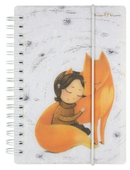 Блокнот "CUTE JOURNAL" А6+,80 Л. на гребне С резинкой "волшебные лисы" 3 вида, в точку, в ассортименте Цена за 1 шт.