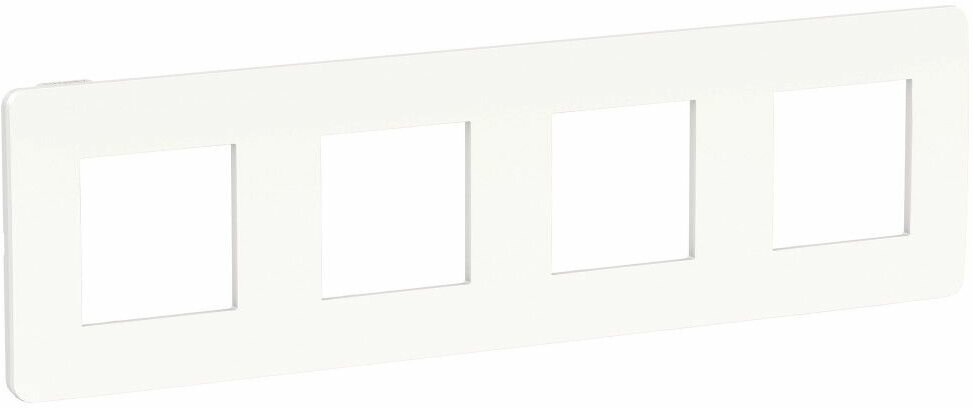 Unica Studio Белая/Белая Рамка 4-ная, Schneider Electric, NU280818