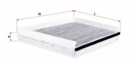 Фильтр салона угольный Sakura CAC26050