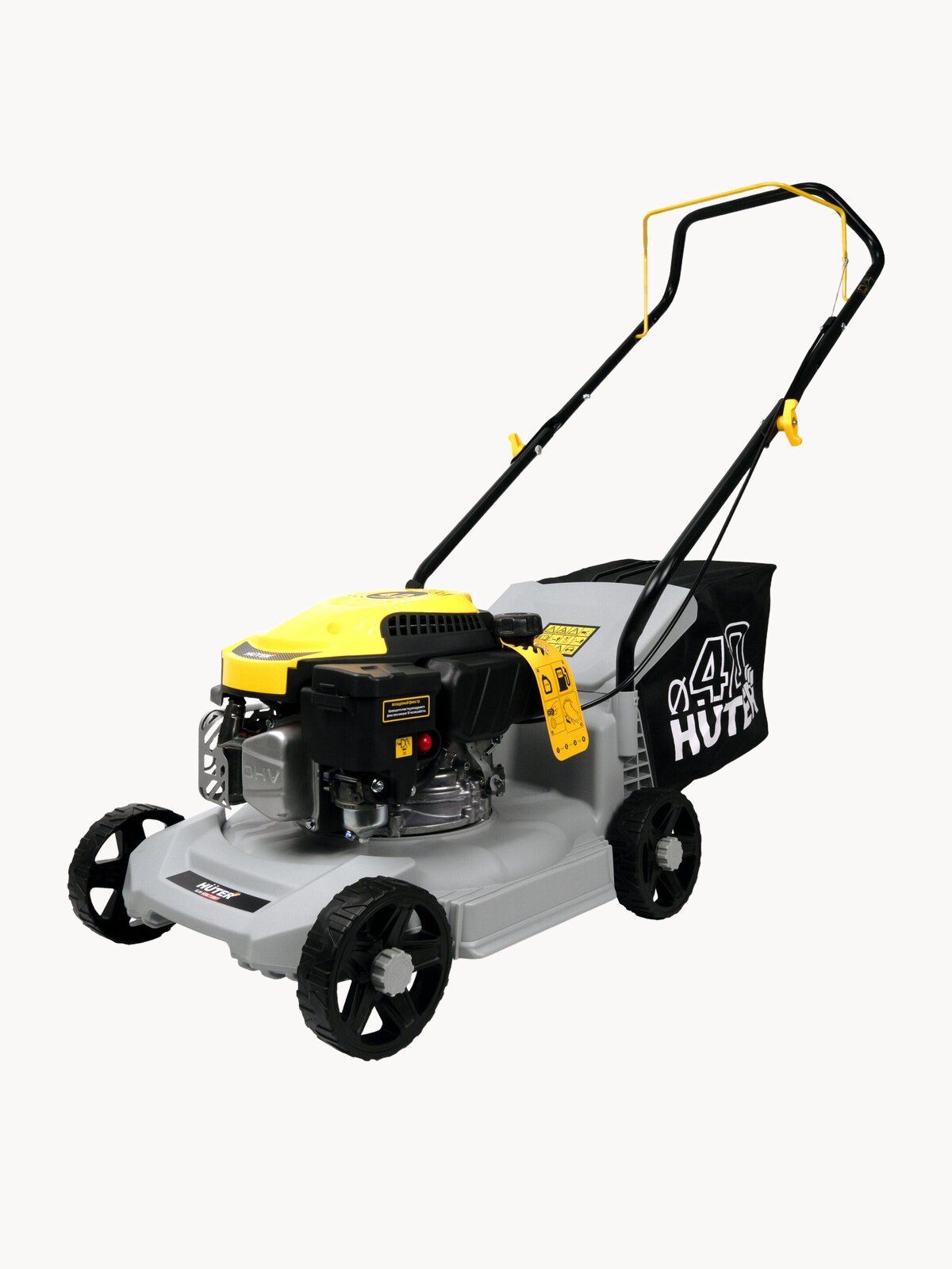 Газонокосилка бензиновая Huter GLM-420LT Grey, 4 л. с, 2800-3200 об/мин, самоходная