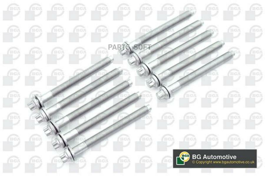 BGA BK4387 К-КТ болтов ГБЦ PGT 206/306/405/406/TOY COROLLA 1.9D 00-02 M12x1.5x123, Qty: 10