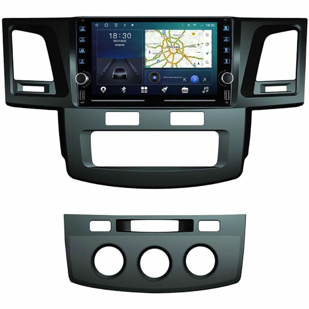 Магнитола R320 Toyota Hilux 7, Fortuner 1 2005-2015 с Android 13 - 8 ядер - 3+32Gb - CarPlay - 4G(Sim)