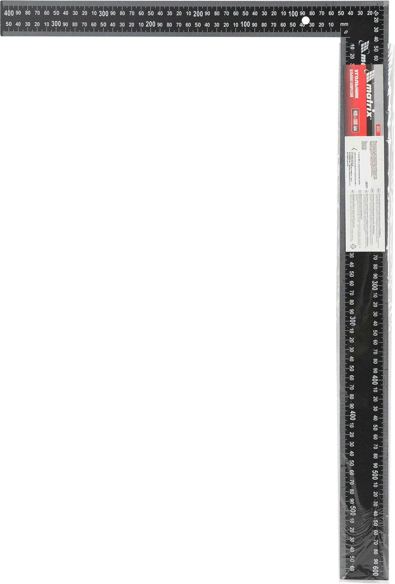 Угольник Matriх 600х400 мм металлический