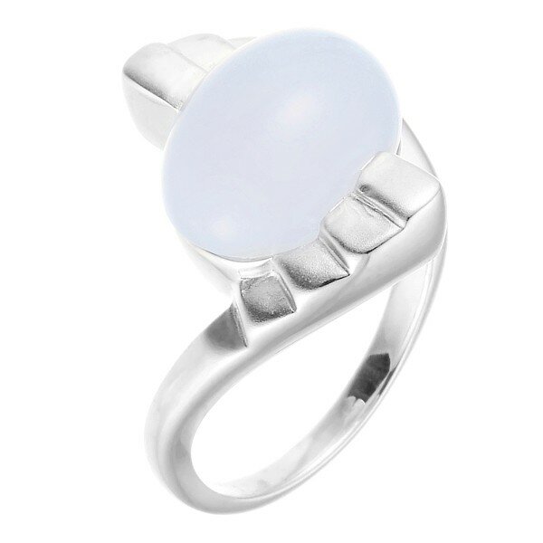 Кольцо, серебро, 925 проба, халцедон