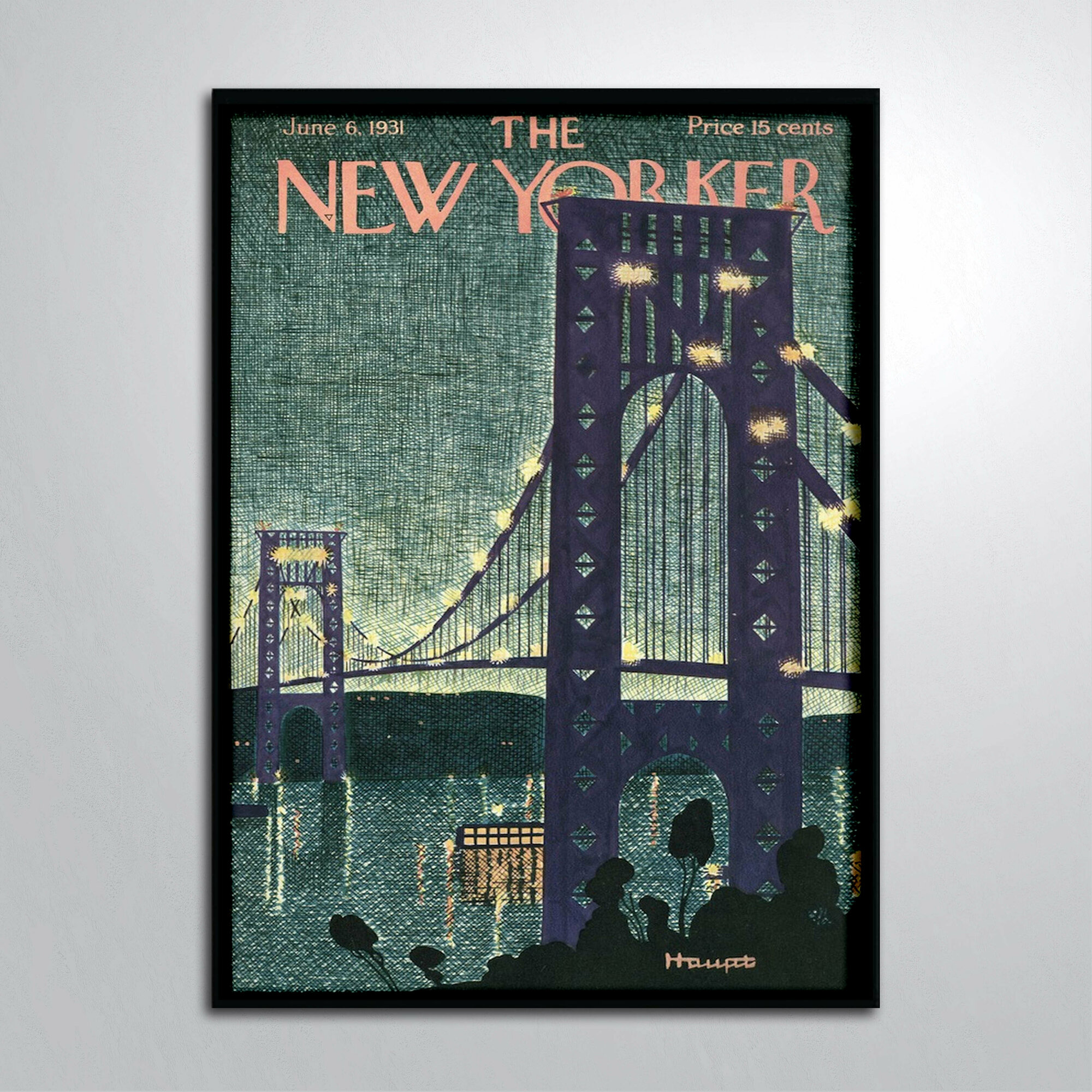 Постер без рамы/Постер для интерьера/Плакат Винтажный Журнал Нью Йоркер The NEW YORKER 6 июнь 1931г