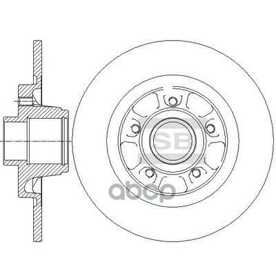 Диск тормозной! без подшипника Renault Kangoo/Grand/BE Bop/Express Sangsin brake арт. SD3063