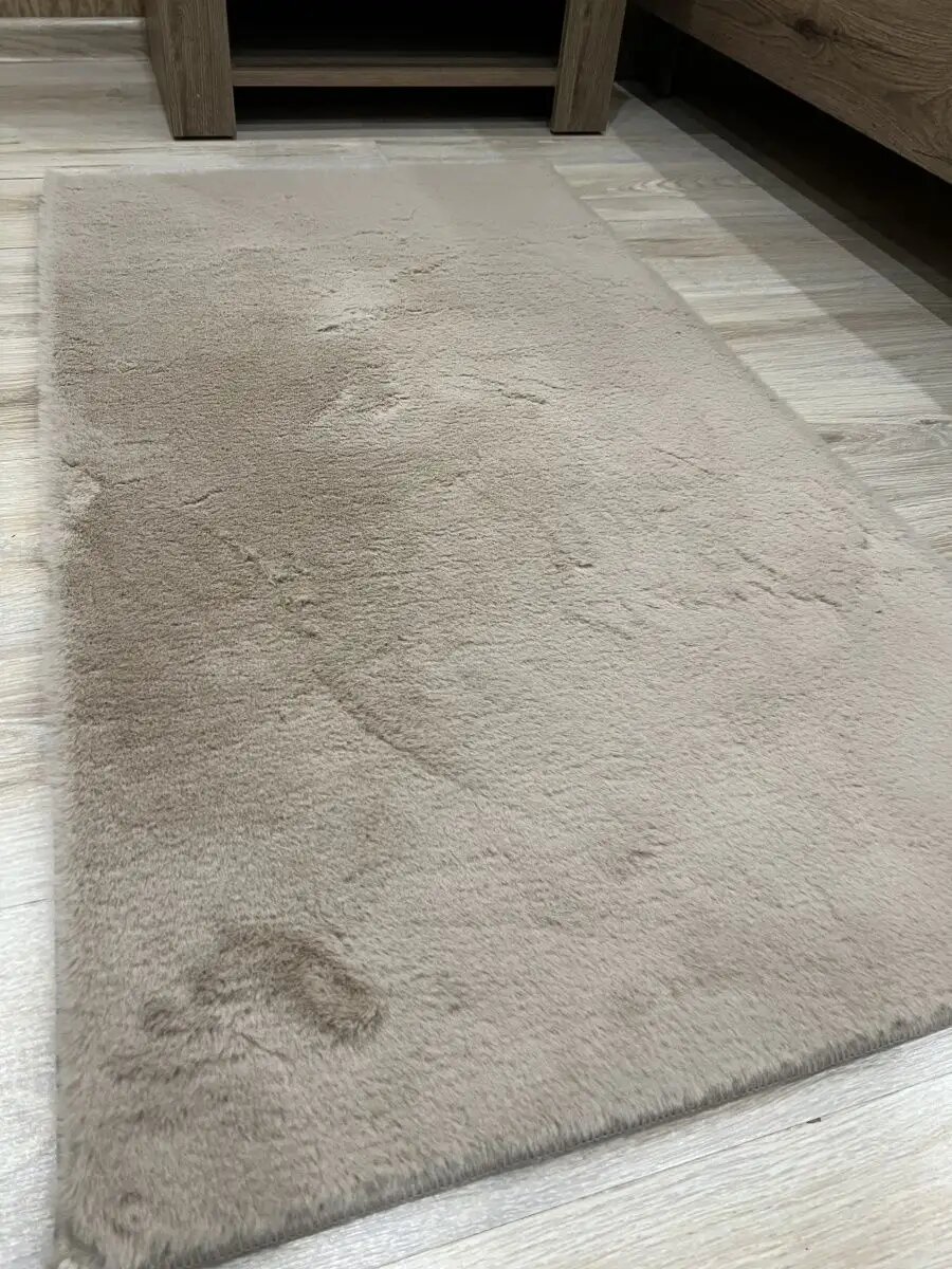 Коврик Natali's "Carpets", антискользящий, полиэстер, комнатный, имитация кролика 60х110 см