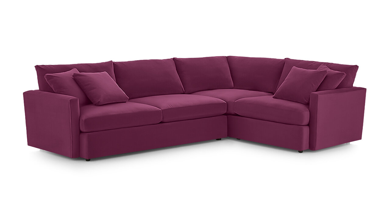 Угловой диван Стелф Vivaldi 35 NEW 290x185x90 см, фиолетовый Велюр, еврокнижка Фиеста