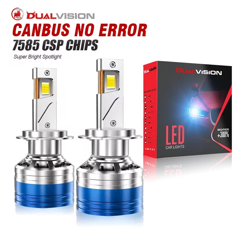 Dualvision H7 Canbus светодиодный H4 H11 H1 HB3 9005 HB4 H8 HIR2 9012 6500K высокомощная лампа H7