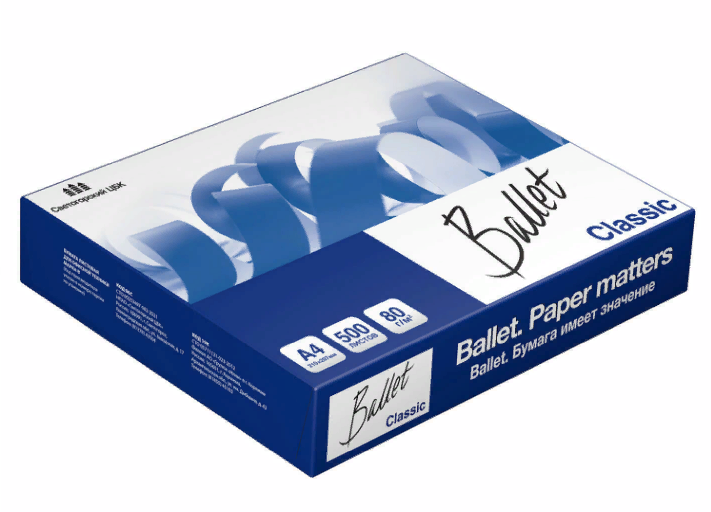 Бумага BALLET CLASSIC 500 л. 80 г/м2 А4 марка В