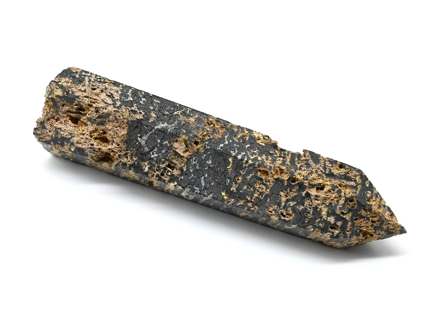 Агат с включениями пирита "Карандаш" 30*28*132мм, 194г .