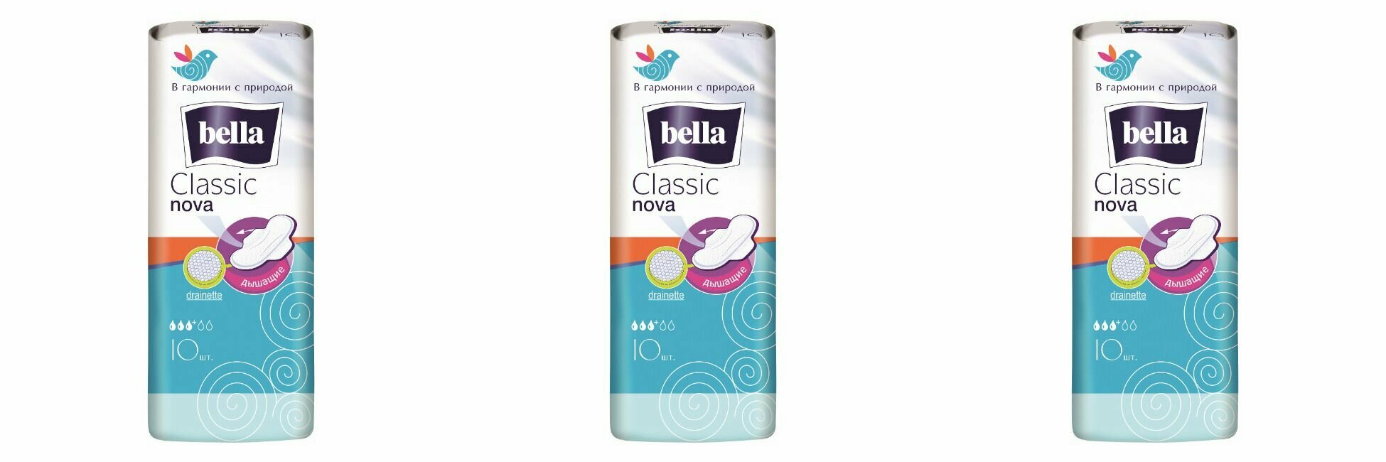 Прокладки Classic "Bella" Nova drainette, 10 шт, 3 упаковки