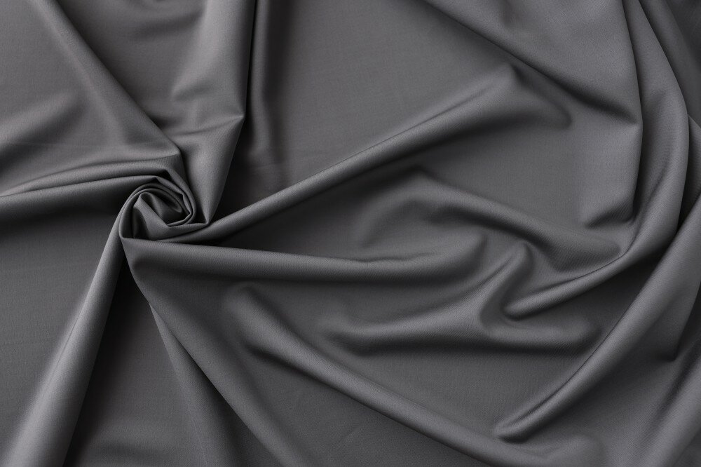 Ткань костюмно-плательная шерсть серого цвета, ширина 1.58 м