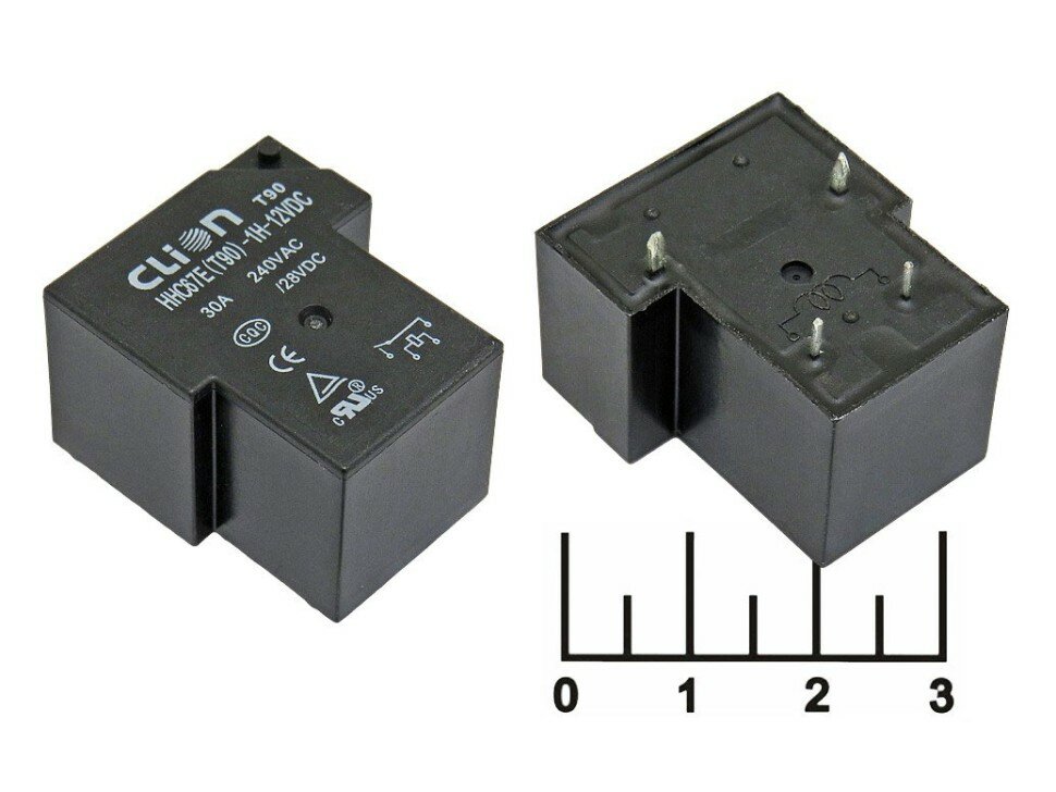 Реле =12V 30A/240V HHC67E-1H-12VDC(T90)