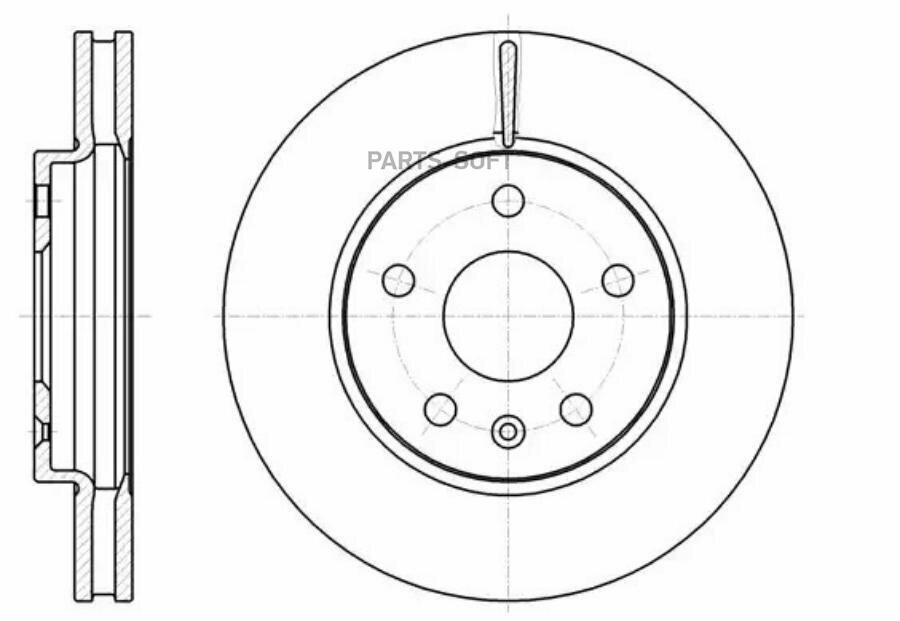 ROAD HOUSE 6128510 Диск торм. передн. Opel Insignia A (2008-) ()