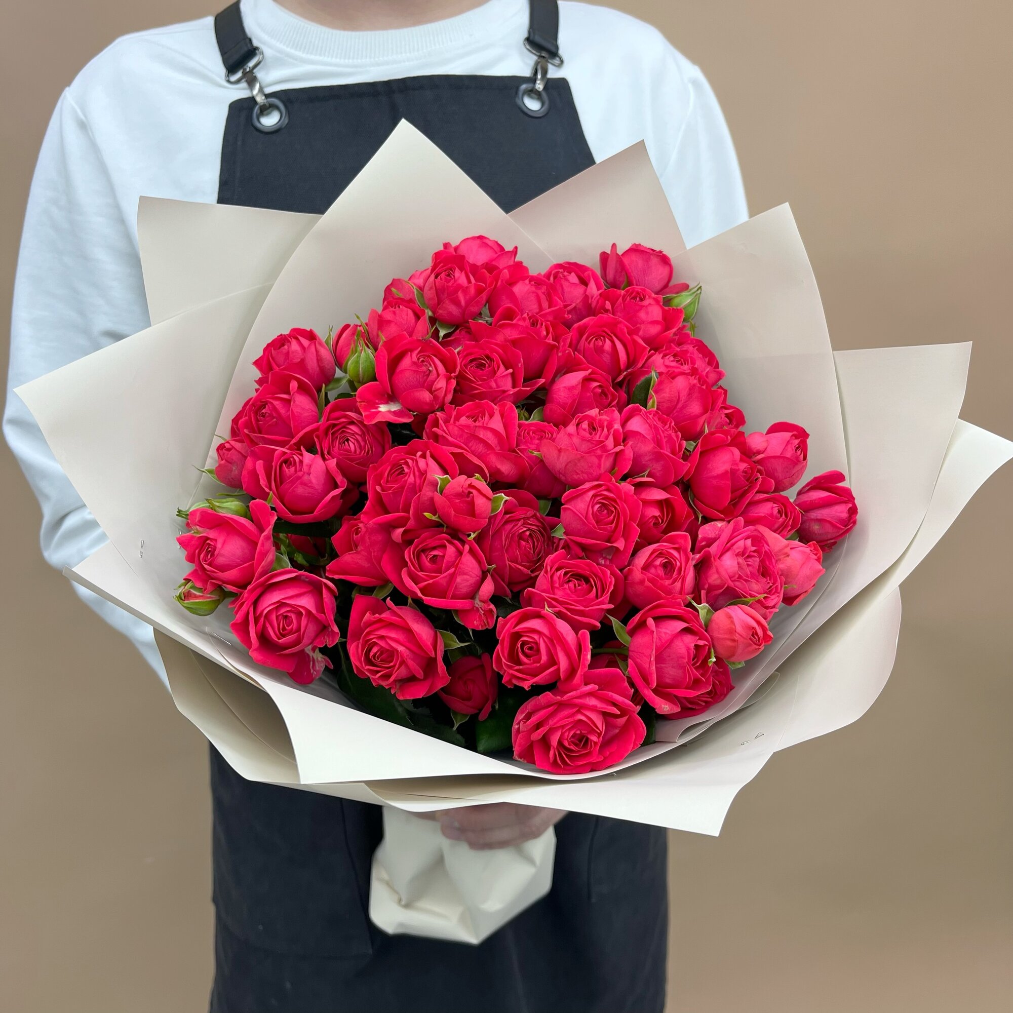 Букет пион роз Голландец 15шт N1221