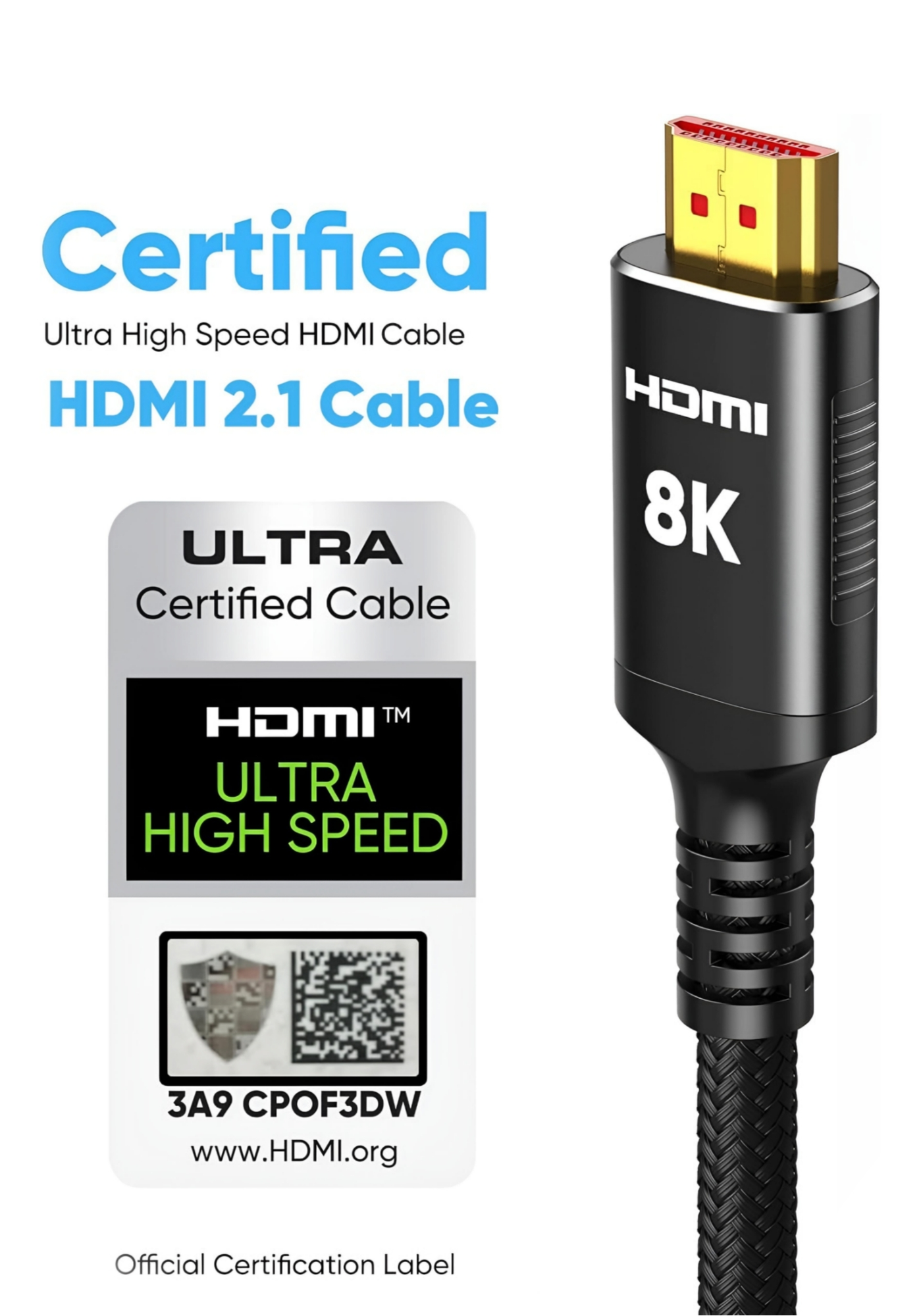 HDMI кабель v. 2.1 от SNOWKIDS 4.5m
