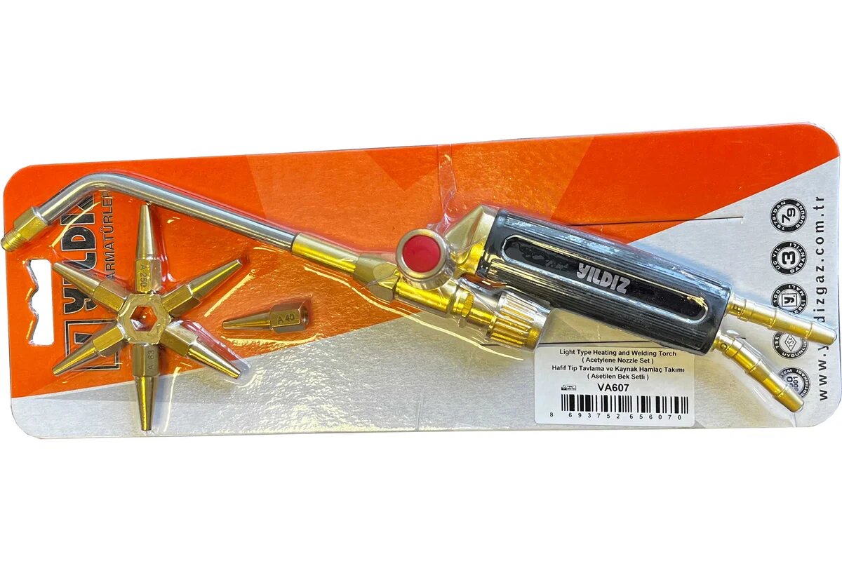 YILDIZ Горелка ацетиленовая (нак.0,1,2, 3,4,5,6) GAZ (Турция) VA607