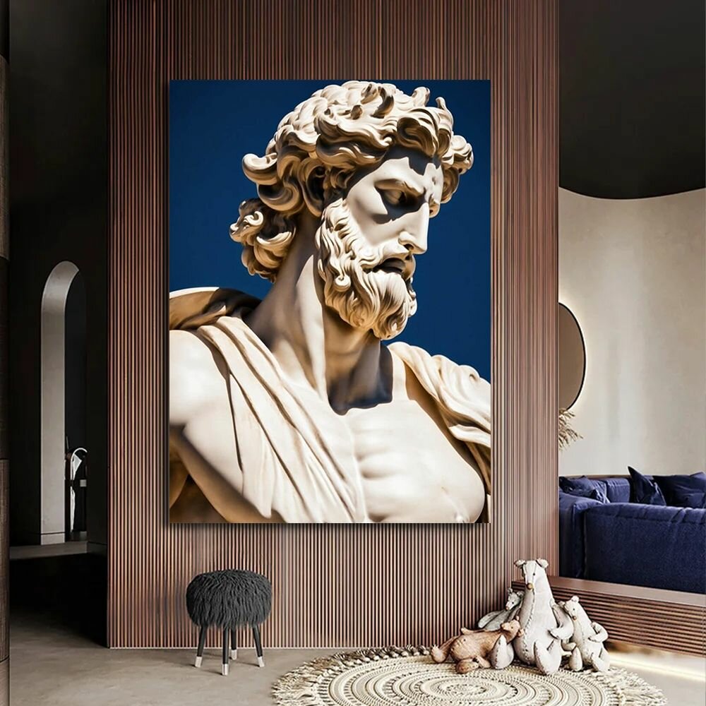 Картина античность, Боги Греции, Микеланджело, постер Давид, 40х60 см.