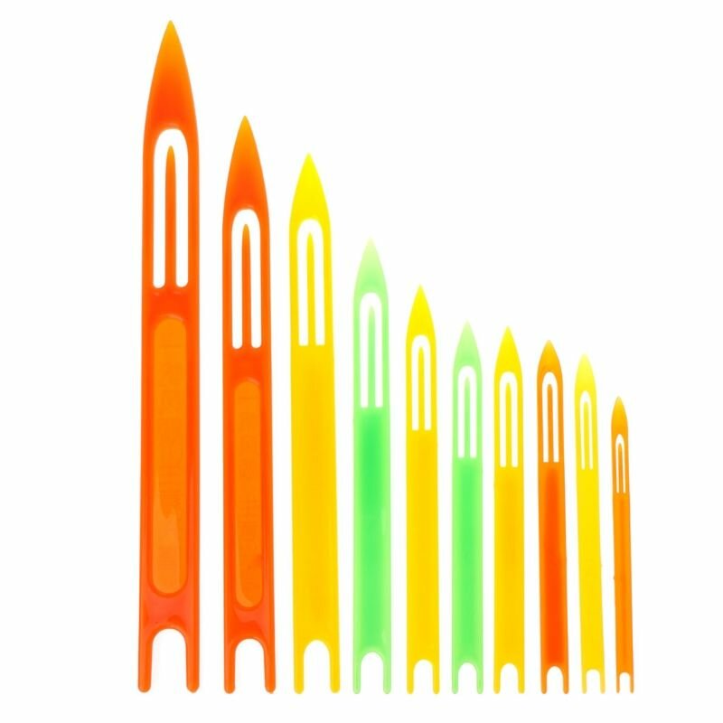 1 упаковка из 10 штук, челнок для рыболовной сети, пластиковый сетчатый наконечник для игл (по 1 для каждого размера 1-10)