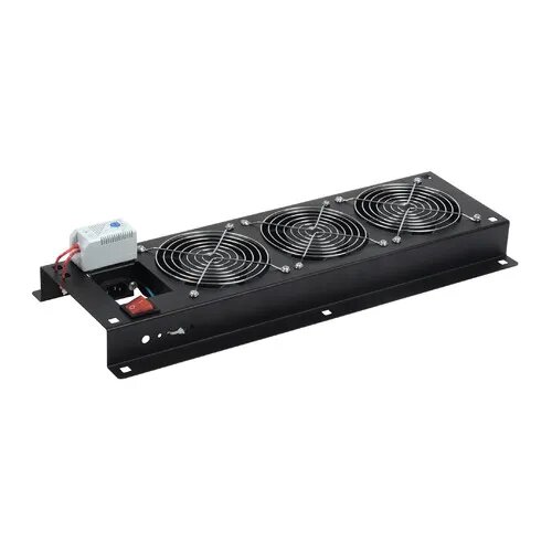 Панель вентиляторная ITK (FM05-32M) 3 вент. с термостатом черный (упак:1шт)