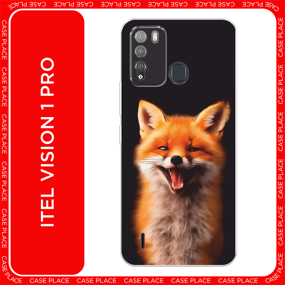 Чехол на Itel Vision 1 Pro / Ител Визион 1 Про с принтом Весёлая лиса