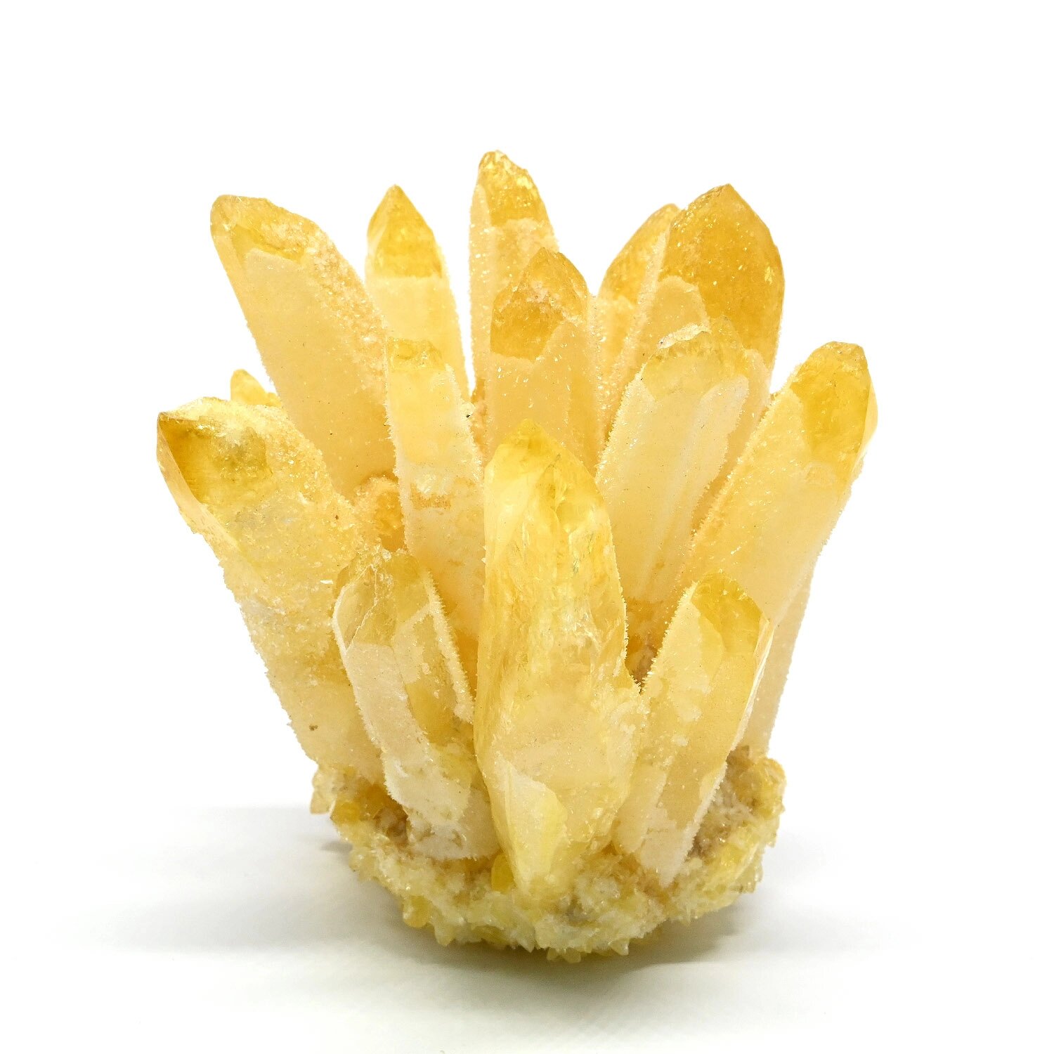Кристаллическое образование желтого кварца 80*80*85мм, 385г .