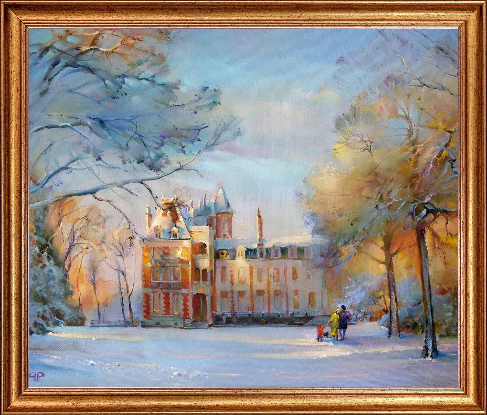 Картина на холсте, "Saint Jean de Braye", 50х60 см, художник - Романов Роман. Холст на деревянном подрамнике, оформлена в багет, Арт. РР-х52