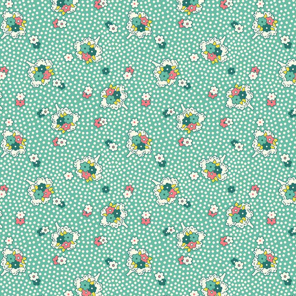 VINTAGE 30'S FLORALS 4714 фасовка 50 x 55 см 145 г/кв. м ± 5 100% хлопок 26643 GRE1