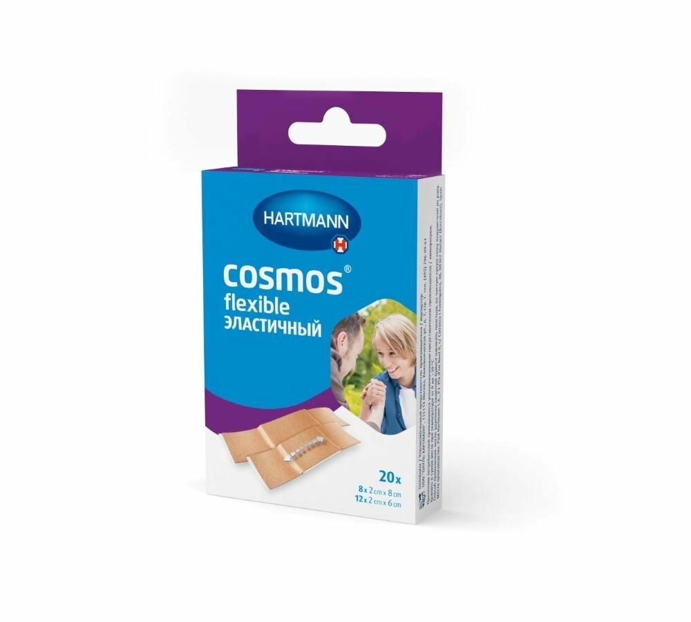 Хартманн Cosmos Flexible, пластырь эластичный, набор (2 размер), 20 шт.