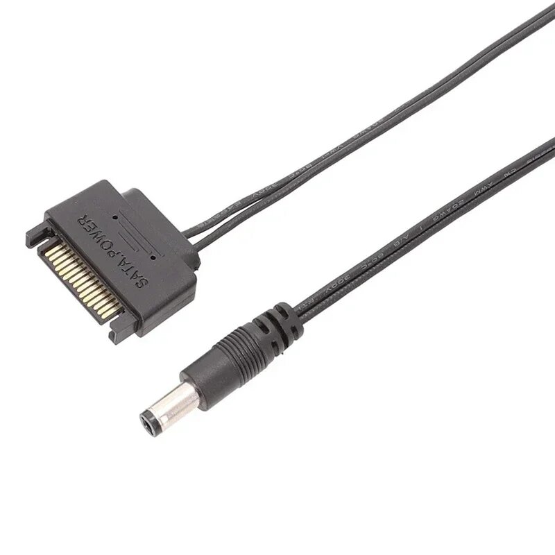SATA Power to DC 5.5/2.1 5.5mm X 2.1mm Мужской преобразователь Кабель питания 12V 24AWG Провод 20 см