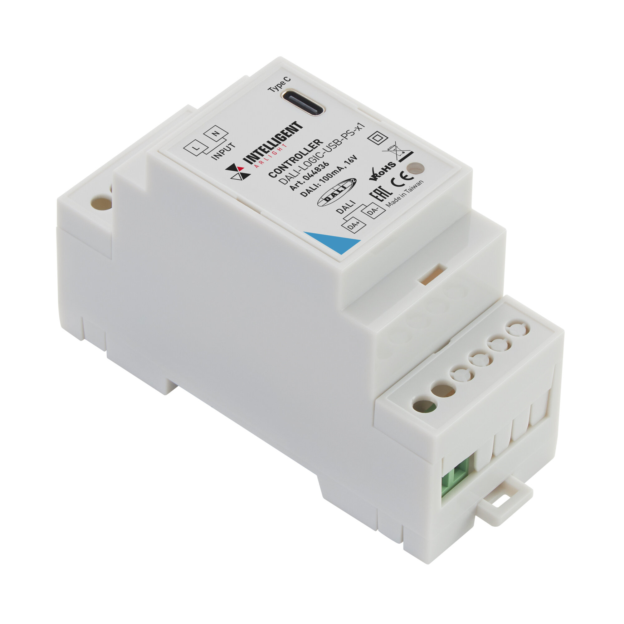 Контроллер Arlight INTELLIGENT ARLIGHT Контроллер DALI-LOGIC-USB-PS-x1 (BUS/230V) (IARL, IP20 Пластик, 2 года)