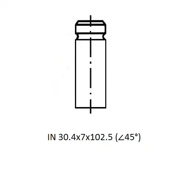 ZIKMAR Z17526R клапан двс in Fiat (Фиат) brava, bravo, marea, delta II, lybra 1.6 16v (178 e7.000, 182 a6.000, 182 a4.000