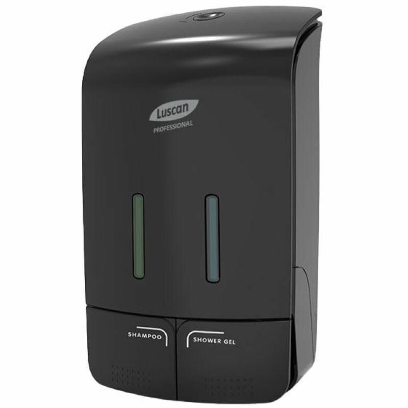 Дозатор для жидкого мыла Luscan "Prof Etalon", 2 шт по 550 мл, черный (PL-151052B)