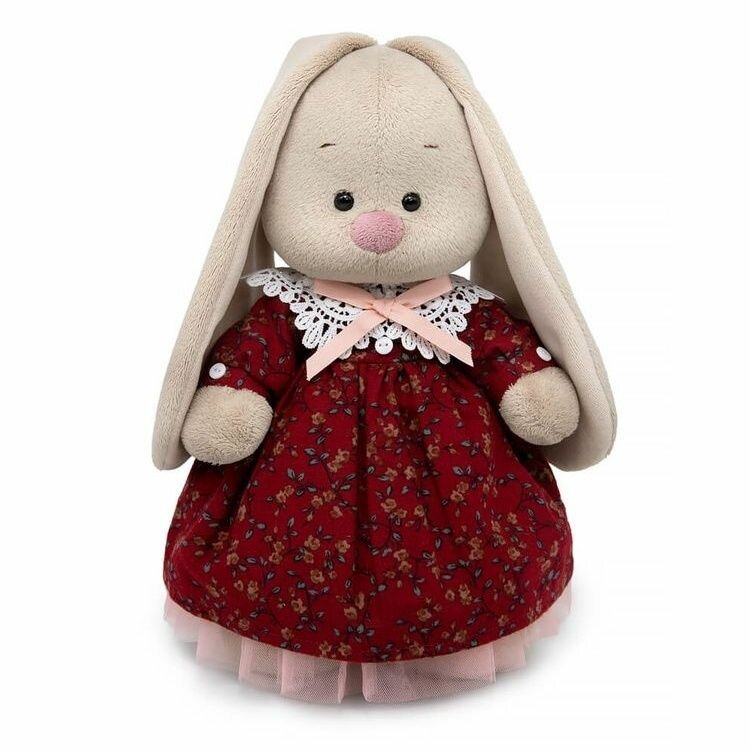 Мягкая игрушка BUDI BASA Зайка Ми в платье с кружевным воротником, 32 см, в подарочной коробке