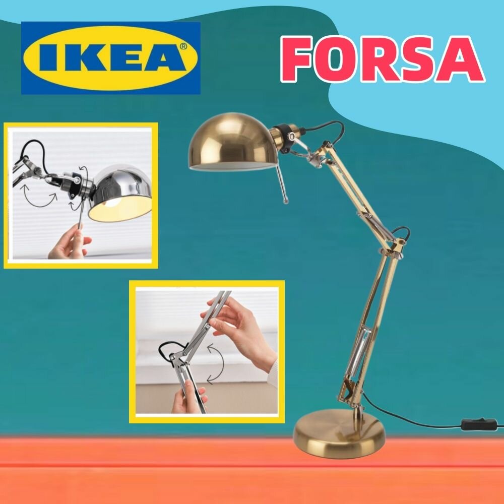 Офис икеа/настольная лампа для офиса никелированная настольная лампа Ikea FORSA
