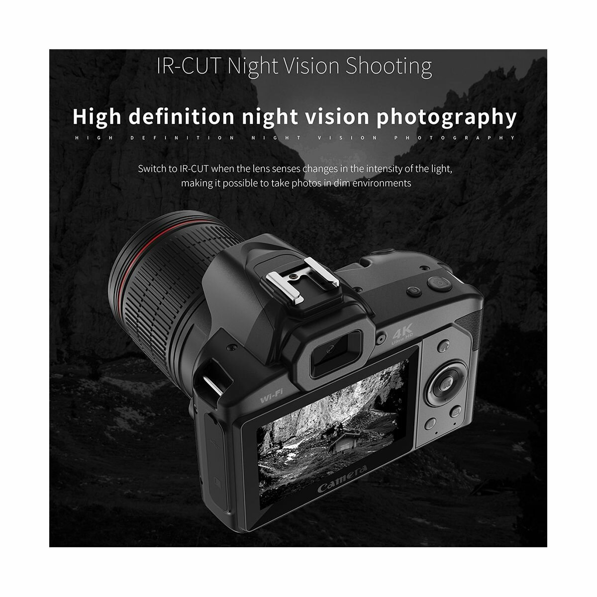 A6(Y X ) Цифровая Фотокамера 4K WIFI Веб-Камера Vintage Vlog Video Recorder 64-Мегапиксельная Видеокамера Camera B