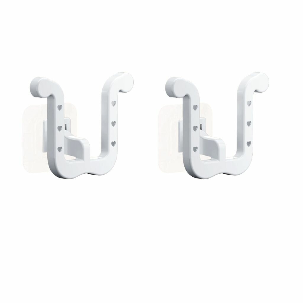 2 полки для хранения тапочек, белые, 2 шт. в упаковке