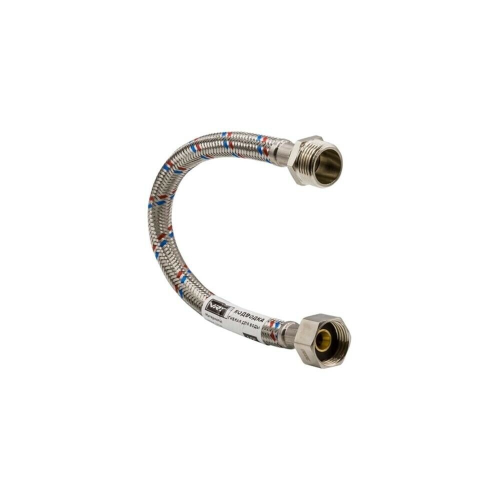 Подводка гибкая для воды VRT 1/2 ВР(г) х 1/2 НР(ш) 60 см (521375)