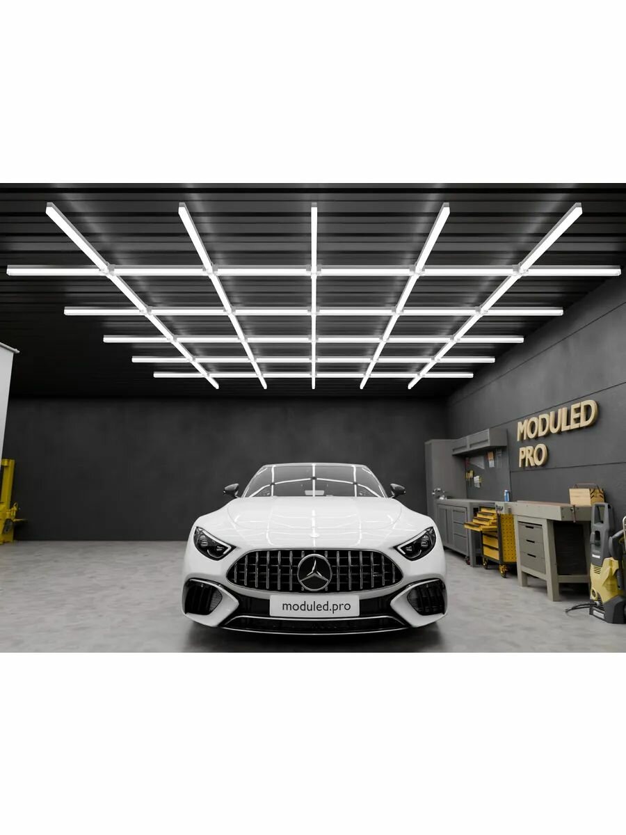Светодиодное освещение для гаража/автосервиса LED Workshop, панель соты 6500К/540W размер 3512x3512mm
