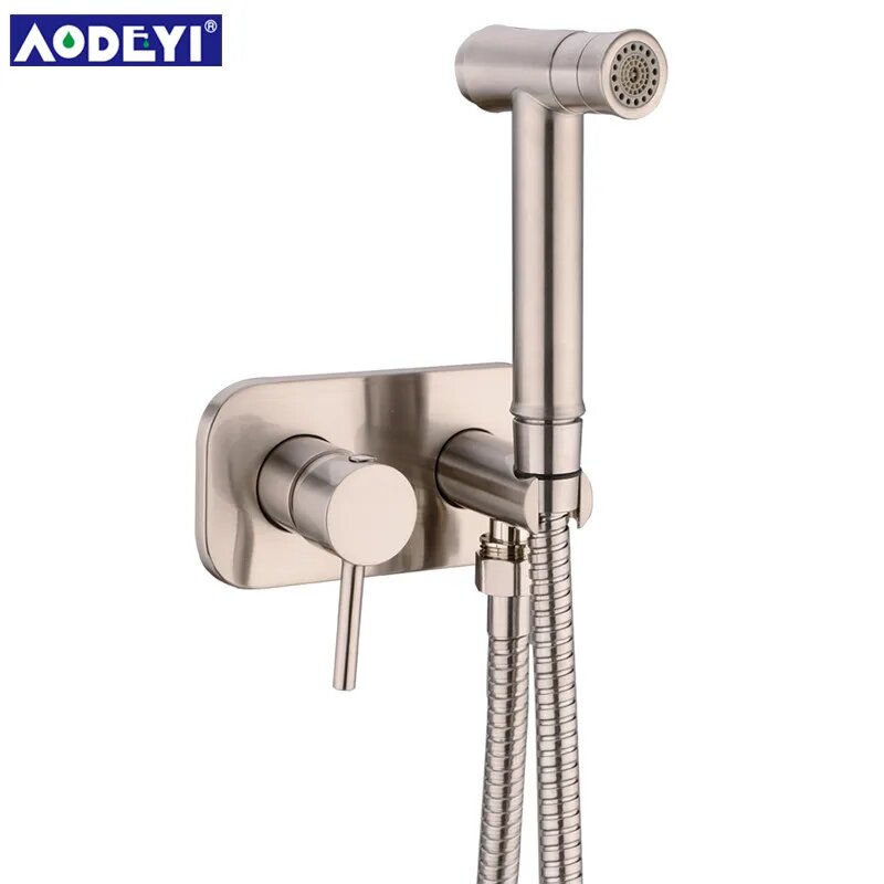 AODEYI Портативное биде ручной распылитель Brushed Nickel
