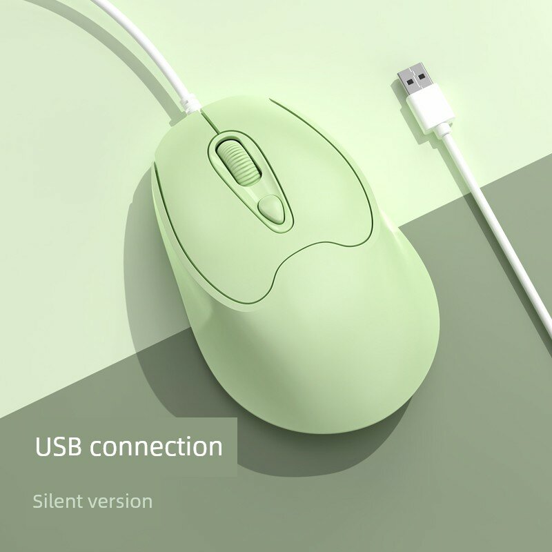 Проводная мышь для девочек с интерфейсом Type-C USB подходит для ноутбуков, планшетов и мобильных телефонов Apple,