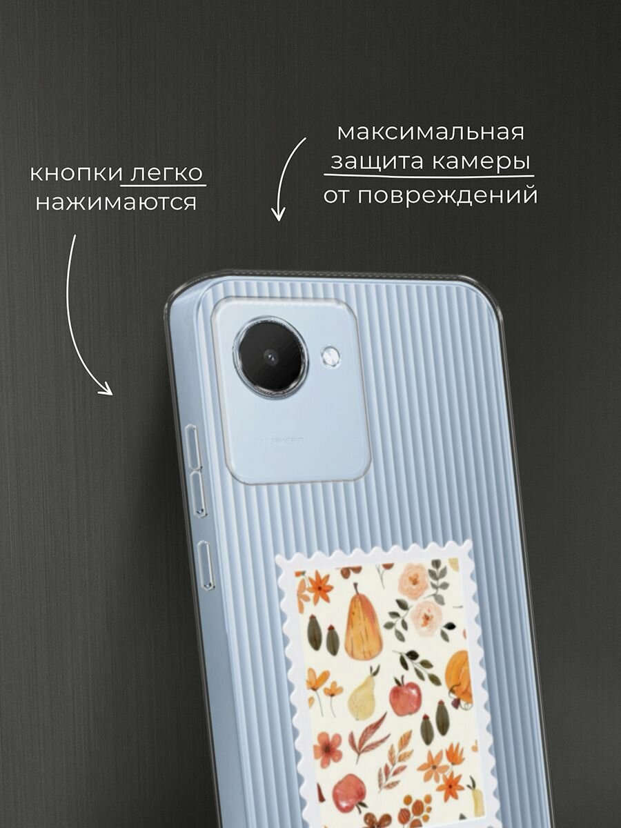 Силиконовый чехол на Realme C30 / Реалми C30 с принтом Уютный сезон — фото 1